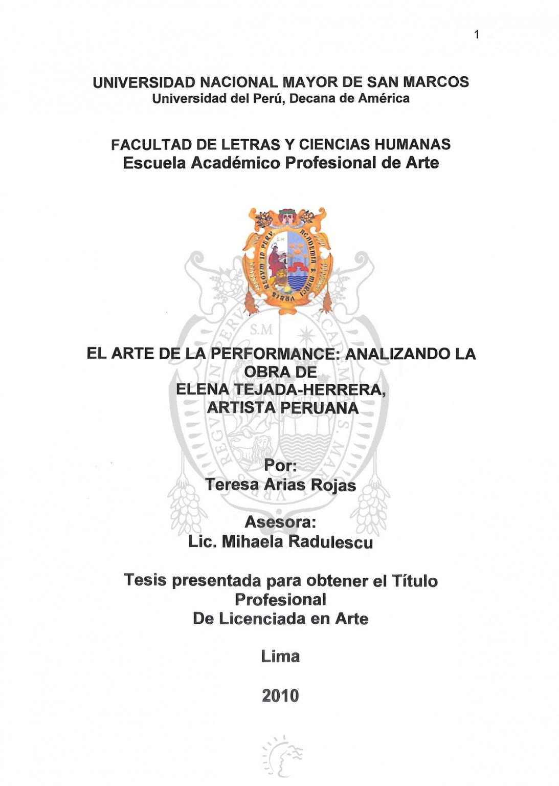 El arte de la performance: Analizando la obra de Elena Tejada-Herrera ...